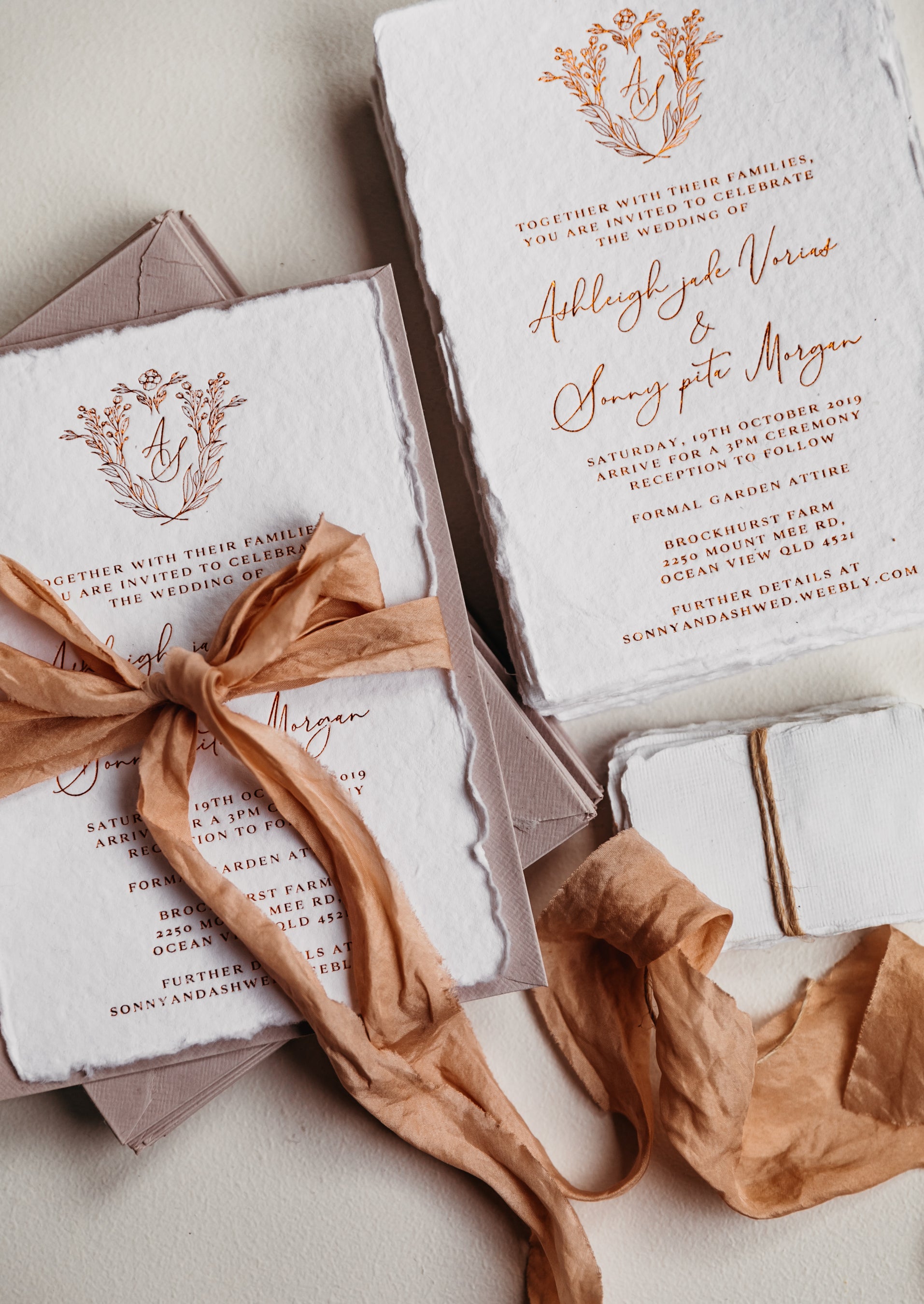 Plant dyed Silk Ribbons, Handmade paper, Wedding decorations — Feathers ...