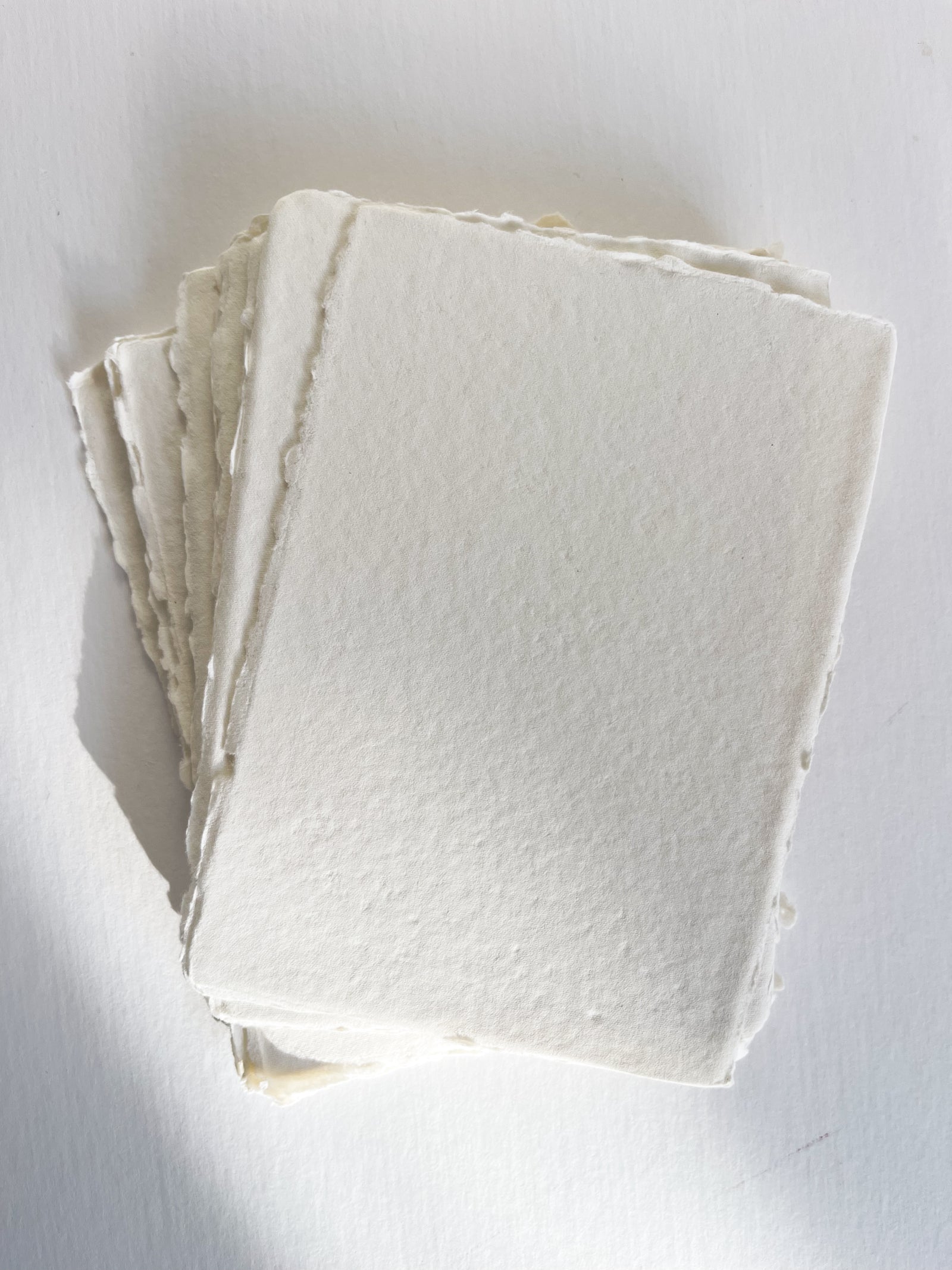 Ivory Handmade Cotton Rag Deckle Edge Paper | Feathers and Stone