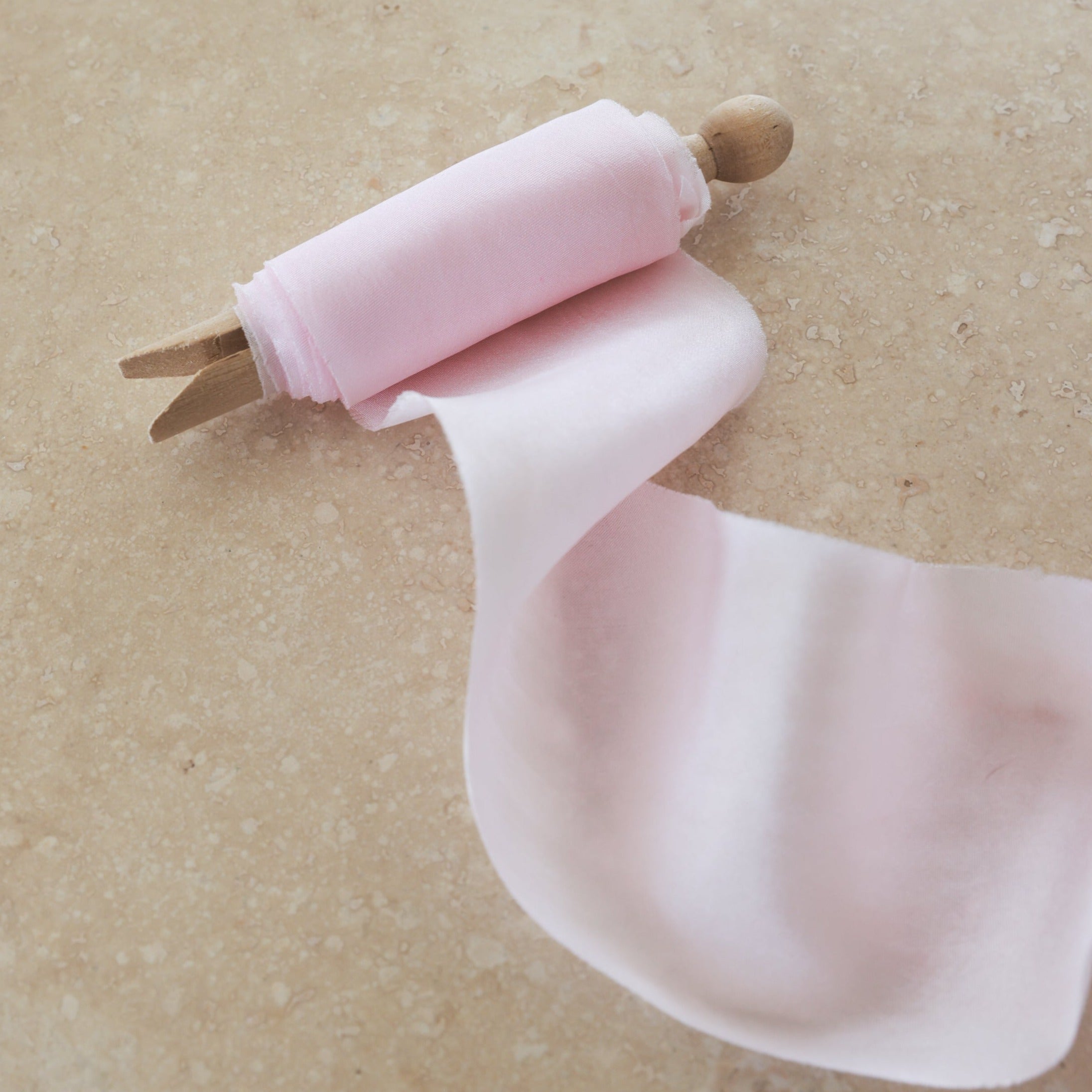 soft pink wedding bouquet Ribbons - Plant-based, Hand Dyed – Feathers ...